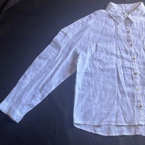 Rachel Zoe | Tops | Rachel Zoe White Linen Shirt | Poshmark